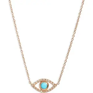 Anzie Evil Eye Turquoise & Diamond Pendant Necklace
