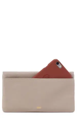 Hobo Lumen Leather Bifold Wallet Taupe