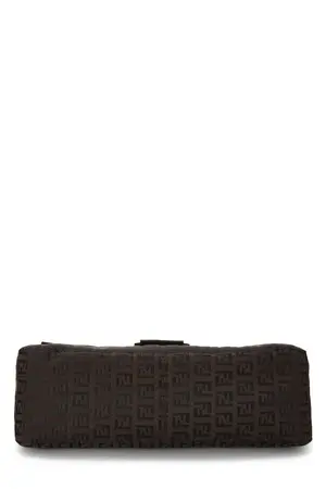 Fendi Zucchino Canvas Baguette Shoulder Bag
