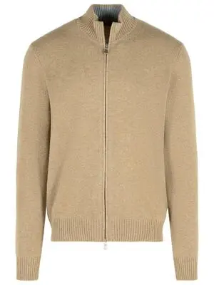GRAN SASSO Cashmere Zip Sweater - Beige