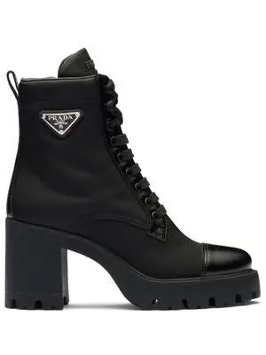Prada 90mm Triangle-logo Ankle Boots - Nero