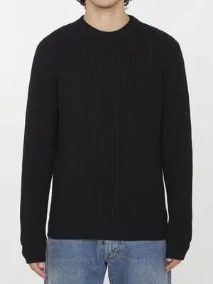 ROBERTO COLLINA Merino Wool Jumper - Black