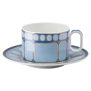 SWAROVSKI Signum Teacup With Saucer - Blue