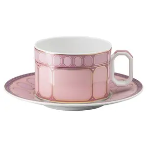 SWAROVSKI Signum Teacup With Saucer Pink