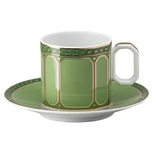 SWAROVSKI Signum Espresso Cup With Saucer - Green