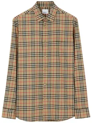 Burberry Vintage Check-pattern Cotton Shirt - Neutrals