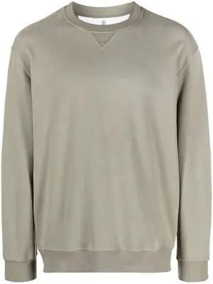 Brunello Cucinelli Crew Neck Cotton Sweatshirt