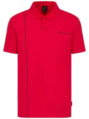 Armani Exchange Logo-print Jersey Polo Shirt