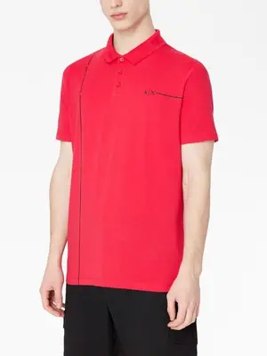 Armani Exchange Logo-print Jersey Polo Shirt