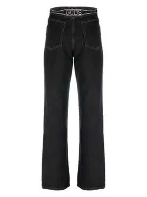 Gcds Rhinestone-embellished Straight Jeans