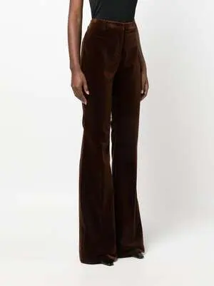 Etro Velvet Flared Trousers - Brown