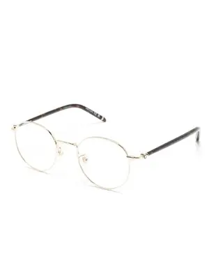 Montblanc Logo-plaque Round-frame Glasses