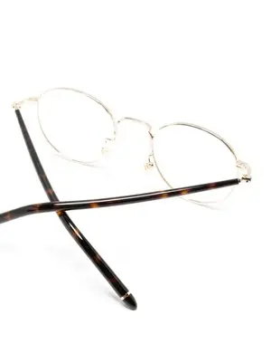 Montblanc Logo-plaque Round-frame Glasses