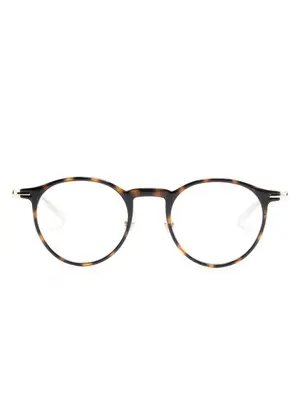 Montblanc Tortoiseshell Round Frame Eyeglasses - Brown