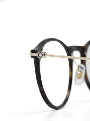Montblanc Tortoiseshell Round Frame Eyeglasses