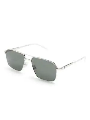 MONT BLANC EYEWEAR Logo-plaque Square-frame Sunglasses