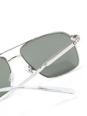 MONT BLANC EYEWEAR Logo-plaque Square-frame Sunglasses