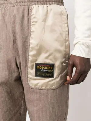 Moschino Logo-patch Panelled Track Pants