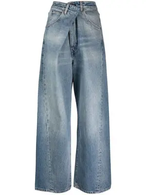 DARKPARK Ines Asymmetric Wide-leg Jeans - Blue