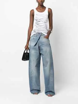 DARKPARK Ines Asymmetric Wide-leg Jeans - Blue