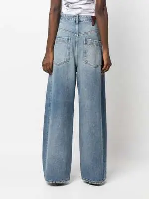 DARKPARK Ines Asymmetric Wide-leg Jeans - Blue