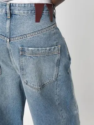 DARKPARK Ines Asymmetric Wide-leg Jeans - Blue
