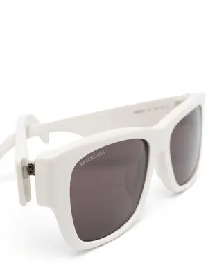 Balenciaga Logo-engraved Square Frame Sunglasses