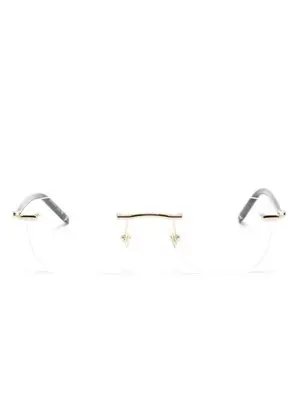 Montblanc Rimless Square-frame Glasses - Black