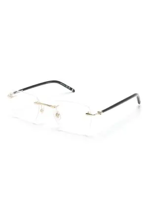 Montblanc Rimless Square-frame Glasses - Black
