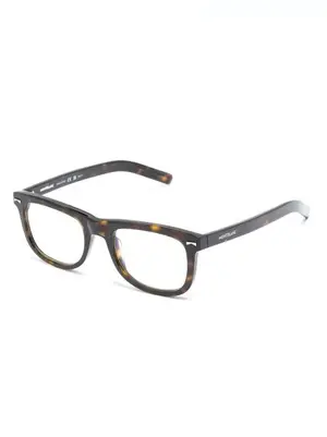 Montblanc Tortoiseshell Square-frame Glasses