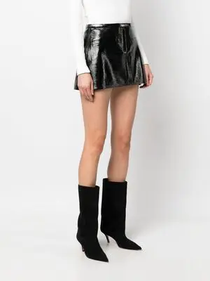 COURREGES Trapeze Vinyl Miniskirt - Black