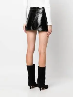 COURREGES Trapeze Vinyl Miniskirt - Black
