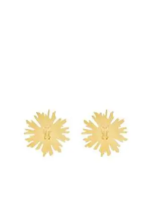 Saint Laurent Sunburst Jade Earrings