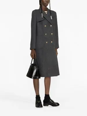 Sandro Double-breasted Midi Coat