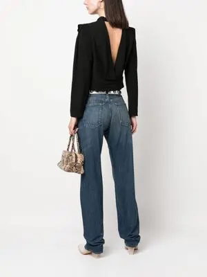 IRO PARIS Gathered V-back Cropped T-shirt