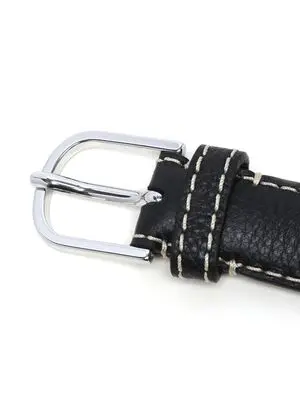 TOTEME Stitch-detail Leather Belt - Black
