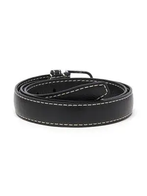 TOTEME Stitch-detail Leather Belt - Black