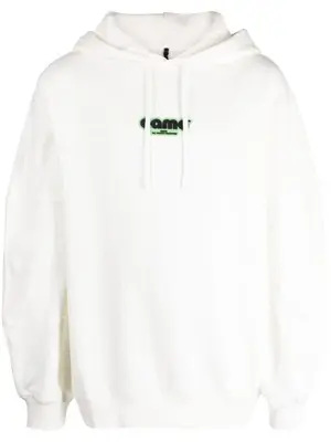 OAMC Logo-patch Cotton Hoodie - White