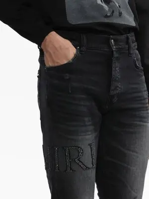 Amiri Crystal-embellished Skinny Jeans