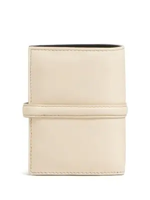 Marni Prisma Logo-engraved Leather Wallet - Neutrals