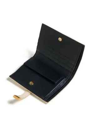 Marni Prisma Logo-engraved Leather Wallet - Neutrals