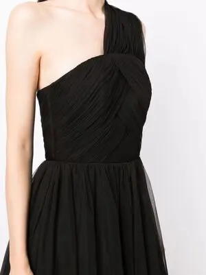 ANOUKI One-shoulder Ruffle-hem Dress