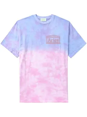 Aries Logo-print Tie-dye T-shirt