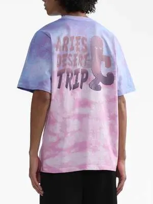 Aries Logo-print Tie-dye T-shirt