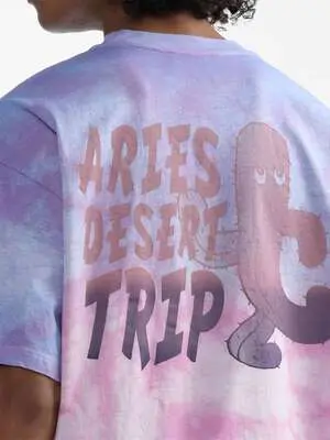 Aries Logo-print Tie-dye T-shirt