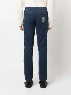 BILLIONAIRE Logo-embroidered Chino Trousers