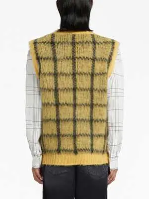 Marni Checked Sleeveless Vest - Yellow