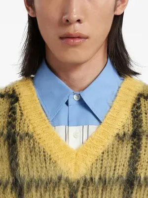 Marni Checked Sleeveless Vest - Yellow