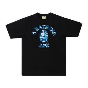 A BATHING APE Abc Camo College Tee /blue - Black