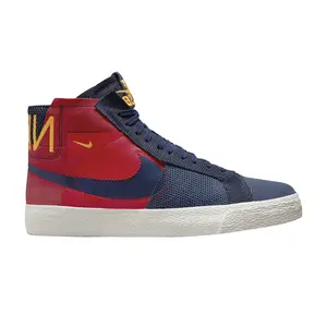 Nike Zoom Blazer Mid Premium Sb Deconstructed Barcelona Sneakers - Red